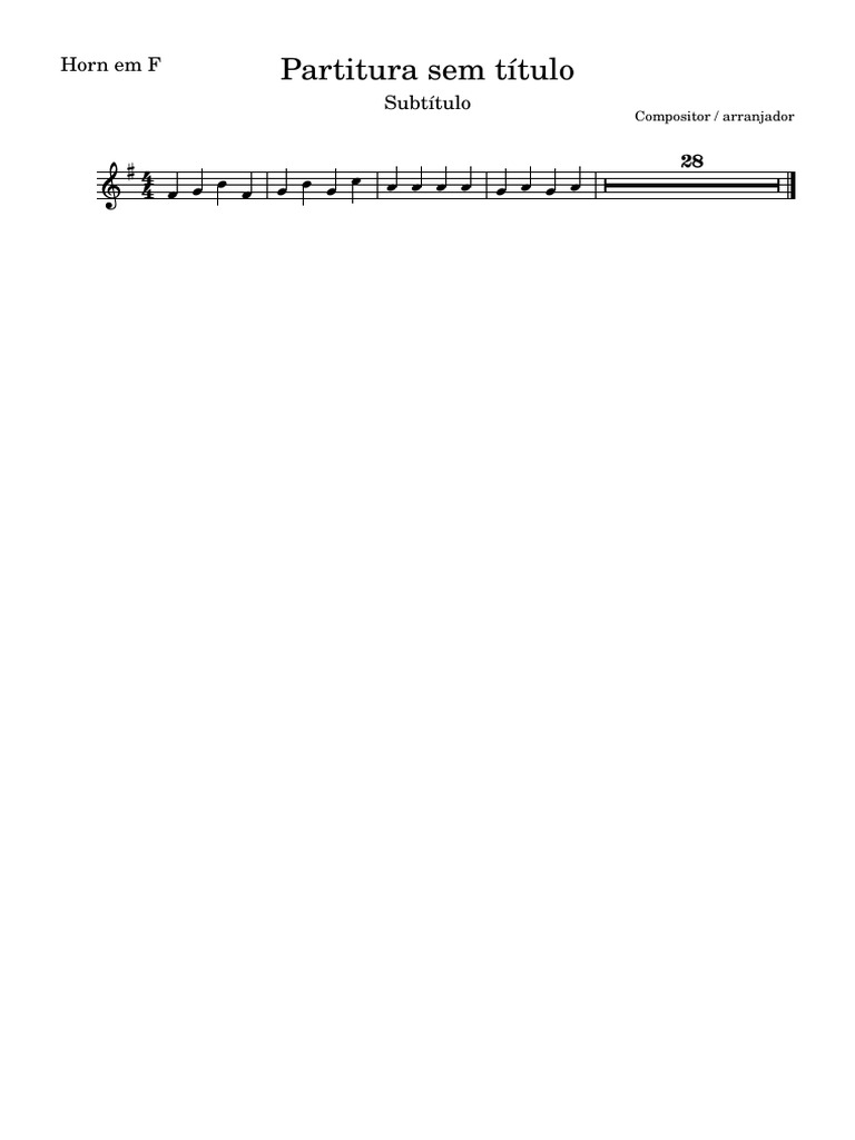 Exercicio Musicais - Leitura de Seminina-Horn - em - F | PDF