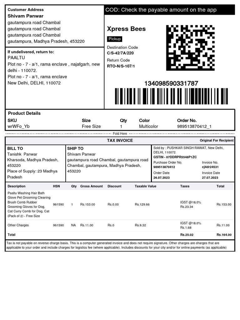 Flipkart Lable 2 With Meesho | PDF