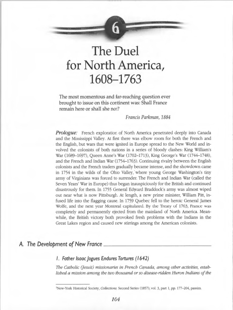 Chapter 6 - Duel For North America | PDF | French And Indian War