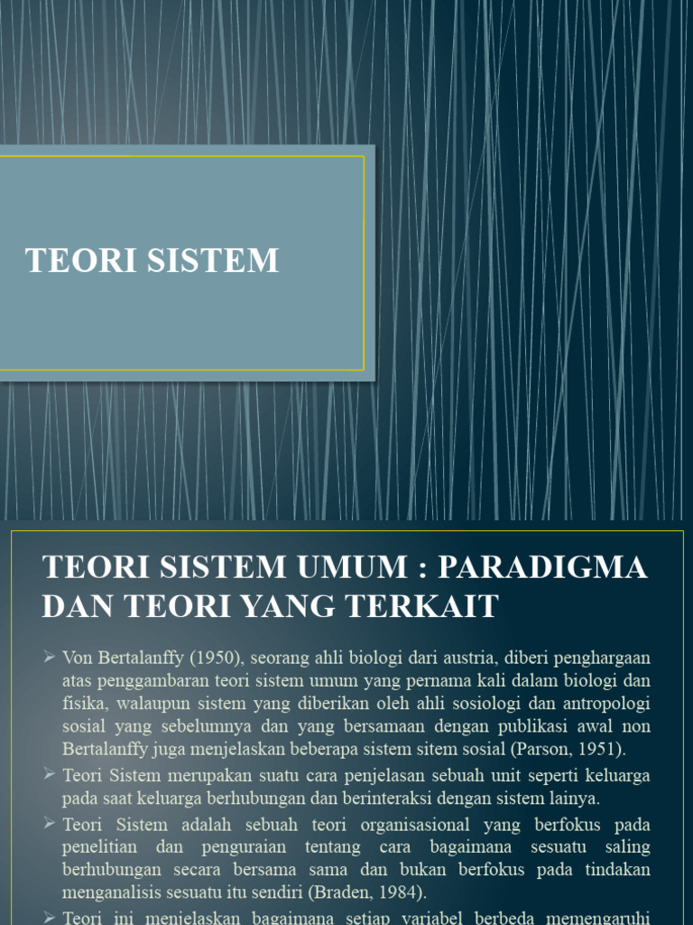 Bab 6 - Teori Sistem. | PDF | Sains & Matematika