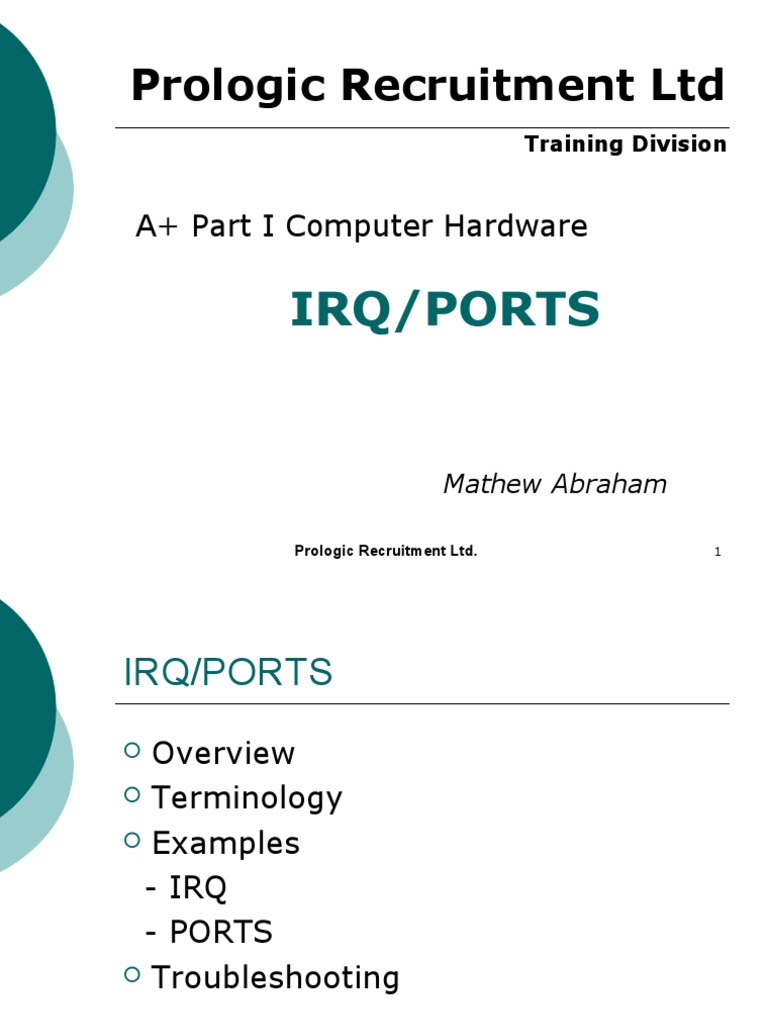 Understanding IRQ and Ports in PCs | PDF