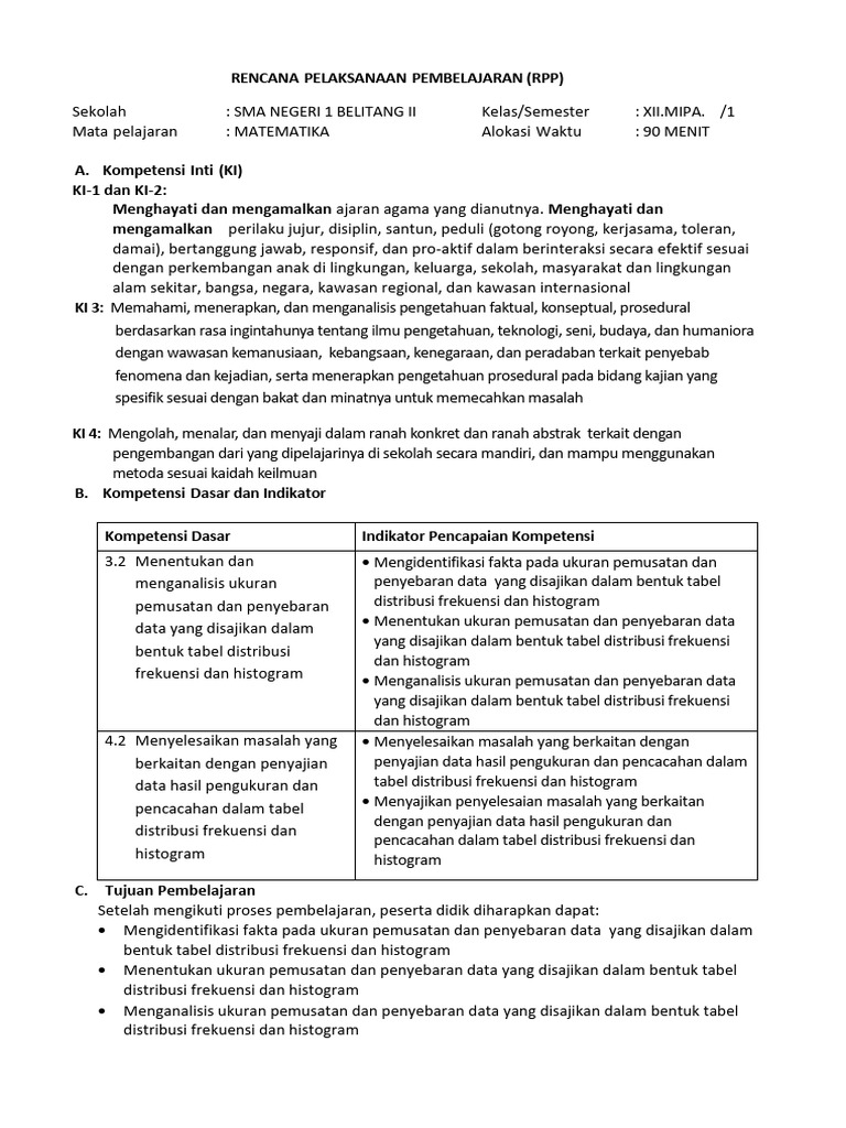 Modus dan Rata-rata dalam Histogram | PDF