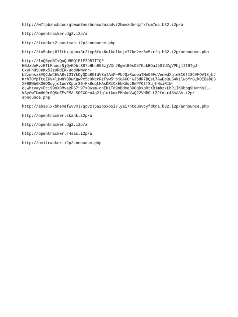 I2p Trackers | PDF