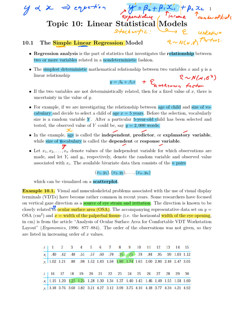 Topic10 Written | PDF | Regression Analysis | Linear Regression