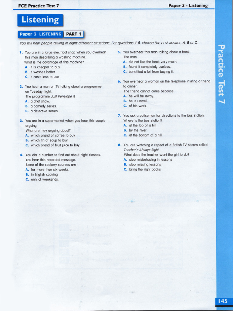 Listening Test 7 | PDF