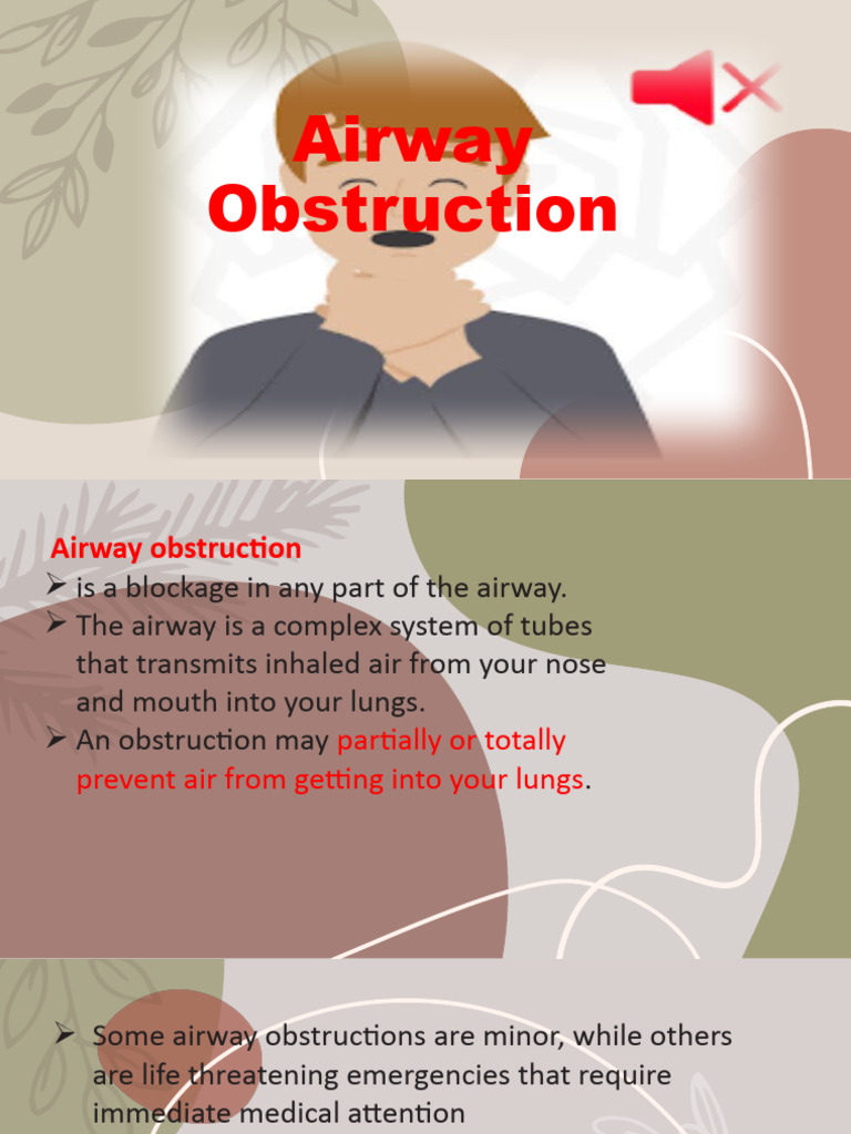 Airway Obstruction | PDF | Respiratory Tract | Animal Physiology