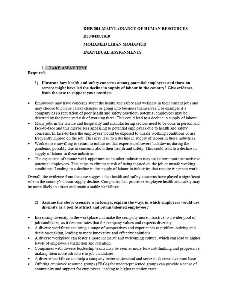 HRM Assignment | PDF