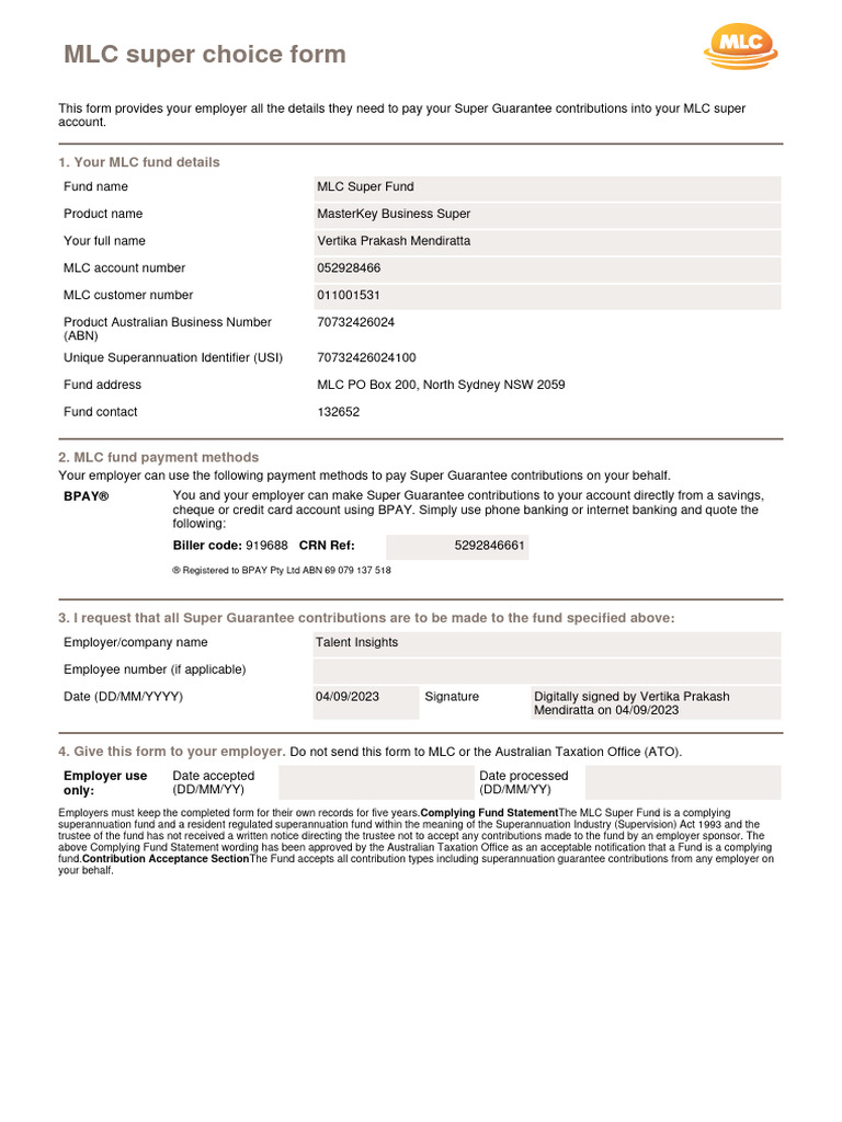 MLCSuper Choice | PDF