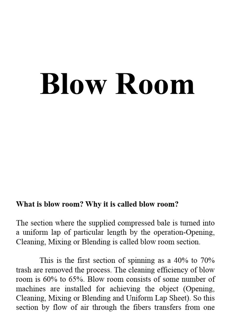 Blow Room | PDF