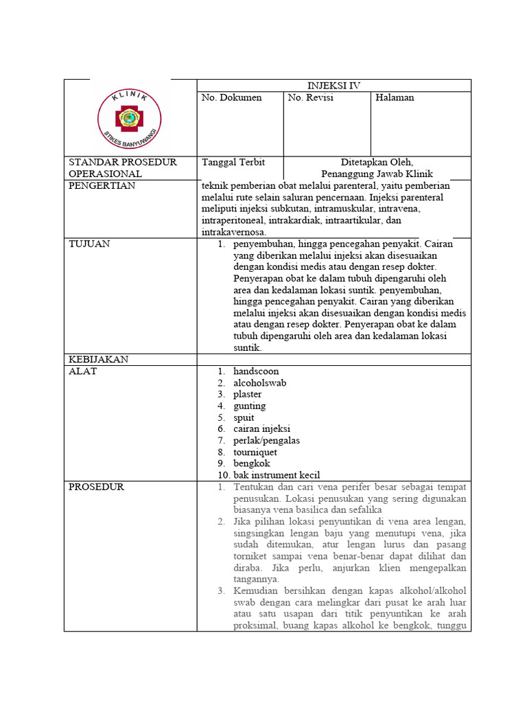 Injeksi Iv | PDF