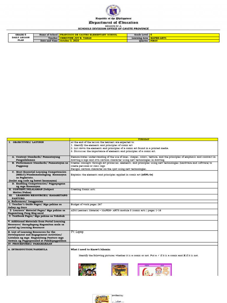 Mapeh-Q1 - Week6 Day2 | PDF