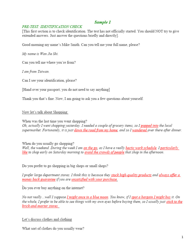 Band 9 Samples | PDF