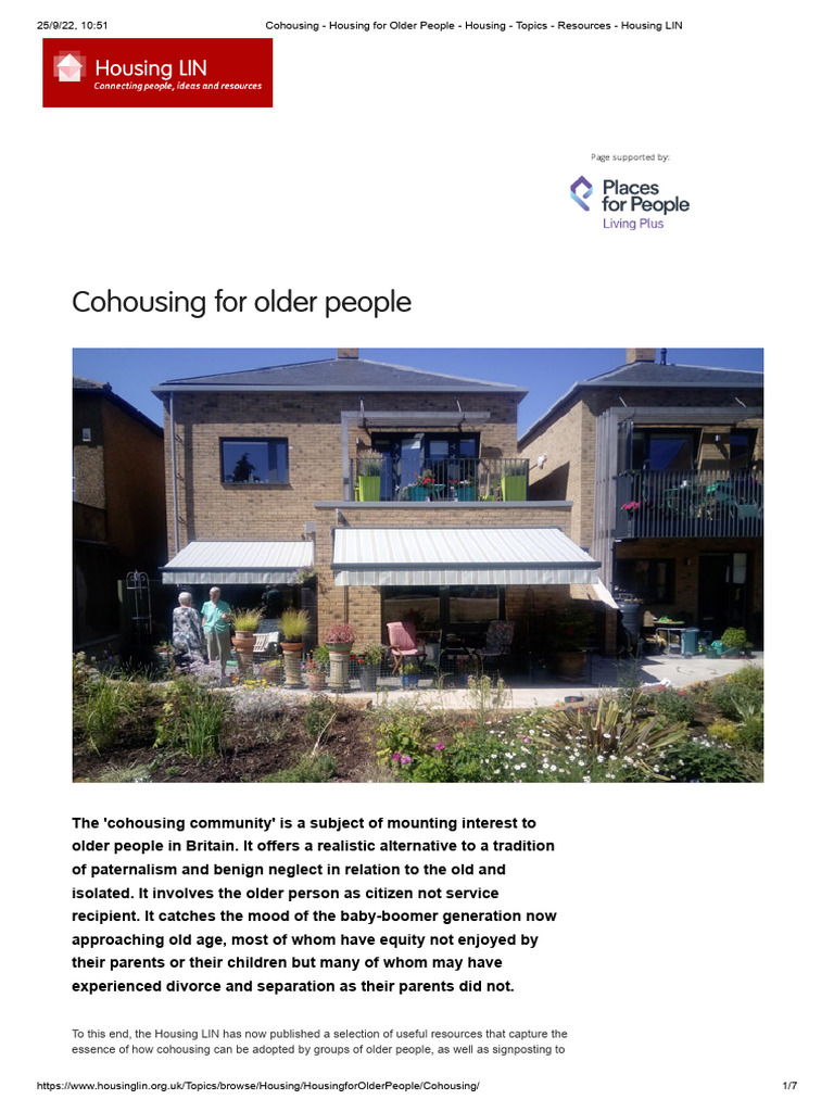 Cohousing - Housing For Older People - Housing - Topics - Resources ...