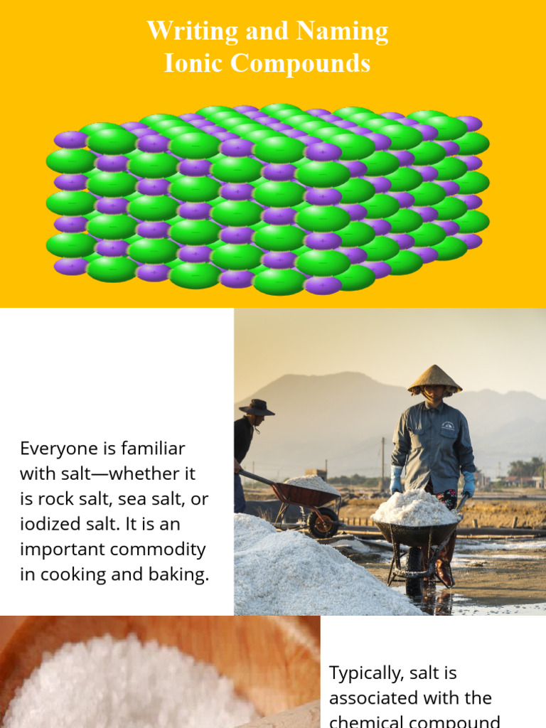 Naming and Writing Ionic Compounds | PDF