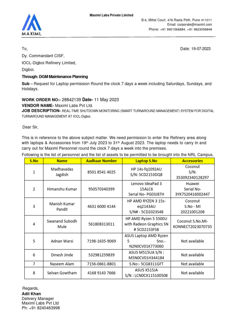 Laptop Permission All | PDF
