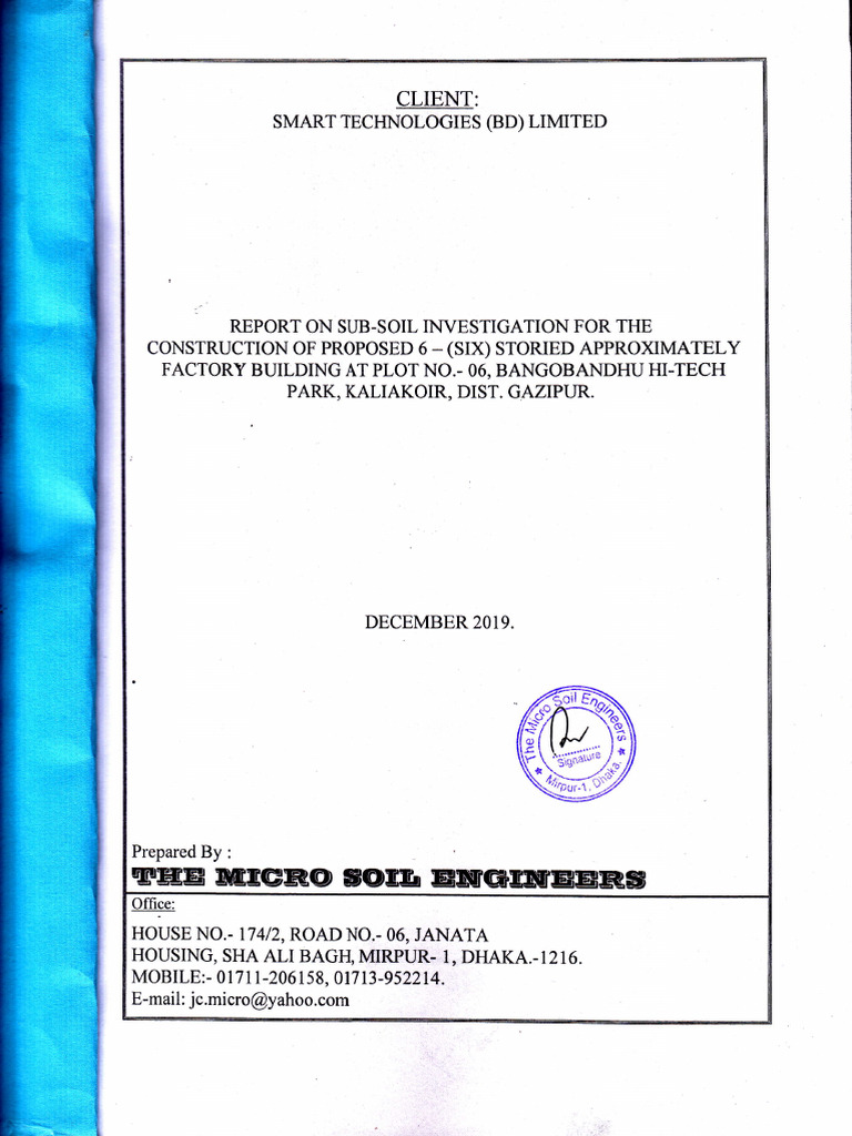 Smart Technologies Ltd. - Soil Test Report | PDF | Technology & Engineering
