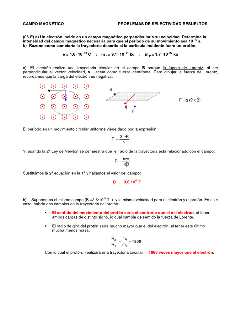 3 Resueltos Campo magnético | PDF | Inducción electromagnética | Campo ...