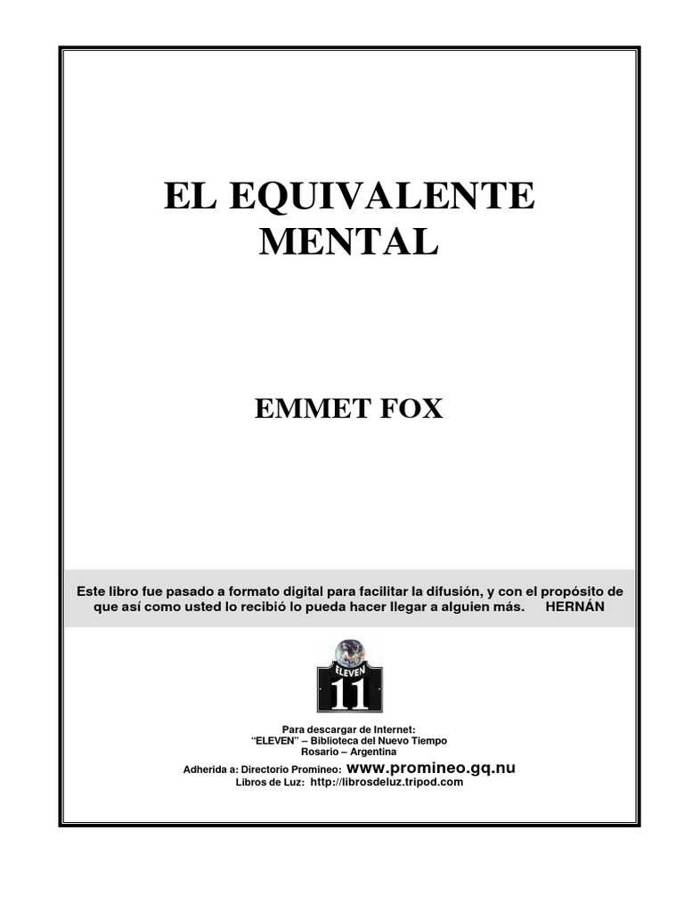El Equivalente Mental - Emmet Fox | PDF