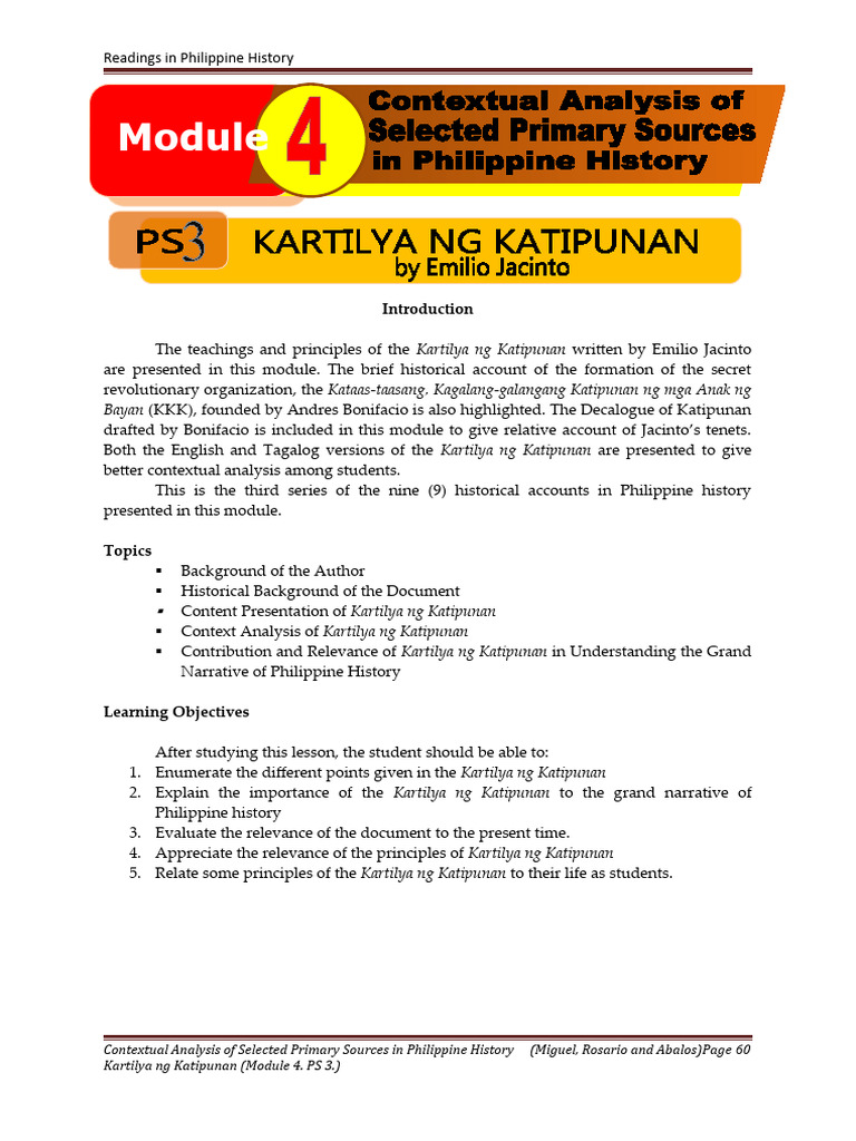 Kartilya NG Katipunan | PDF