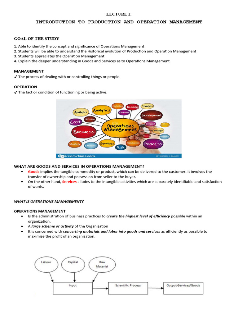 Intro To Production Ops Mgmt Pdf