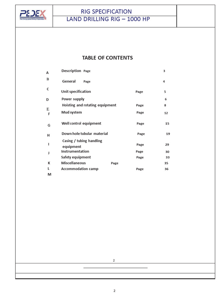 Rig Spec Edit Shode 101 | PDF | Pump | Alternating Current