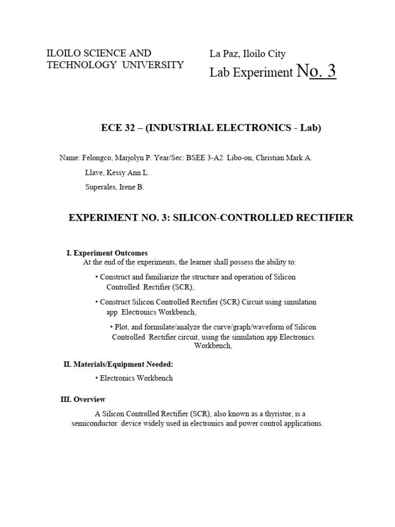 Felongco, Llave, Libo-On, Superales - Ece 32 Lab 3 | PDF