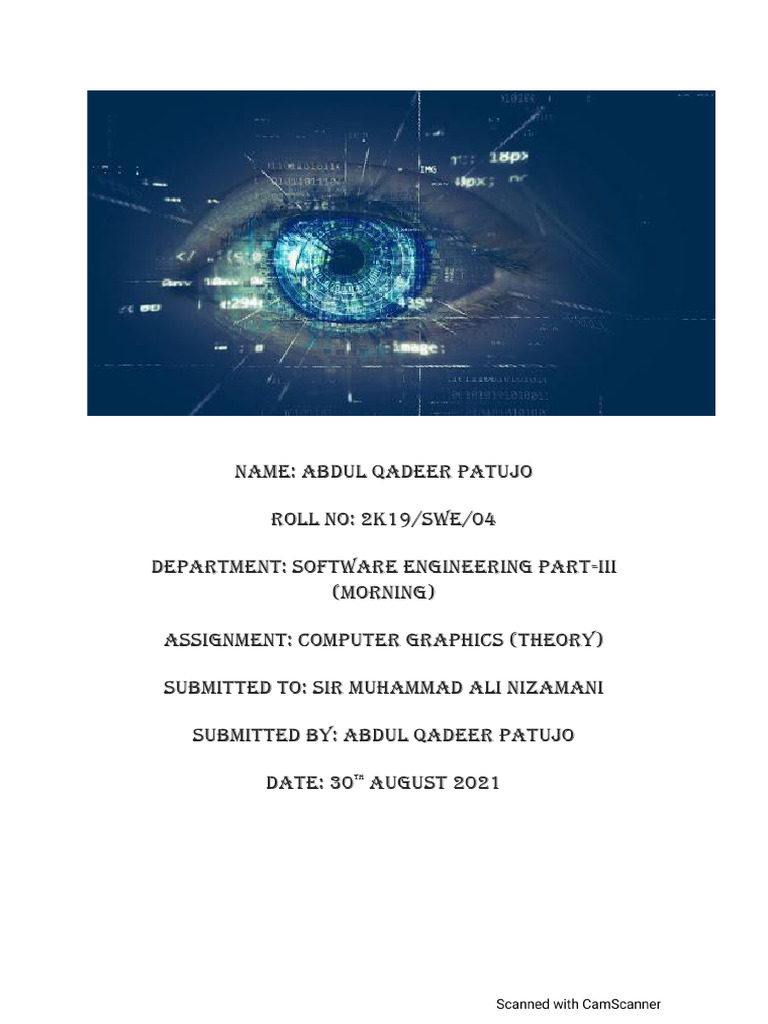 Computer Graphics Assignment Theory | PDF