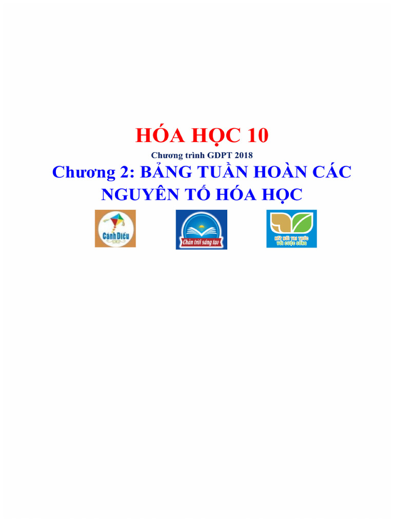 Hoa Hoc Lop 10 Chuong 2 Bang HTTH Cac NTHH | PDF