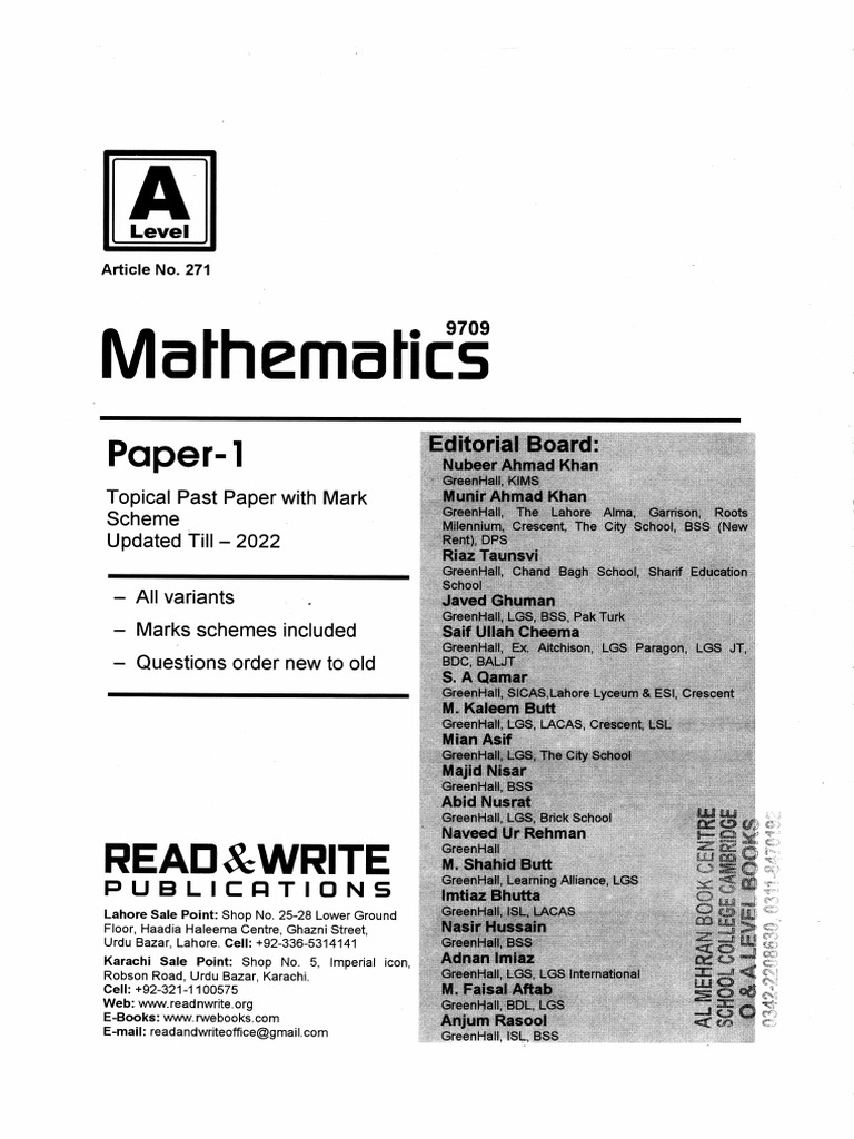 Mathematics P1 | PDF