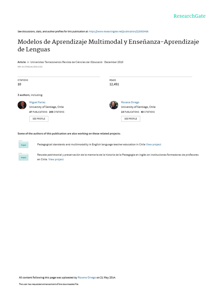 Modelos de Aprendizaje Multimodal y Ensenanza-Apre | PDF | Aprendizaje ...