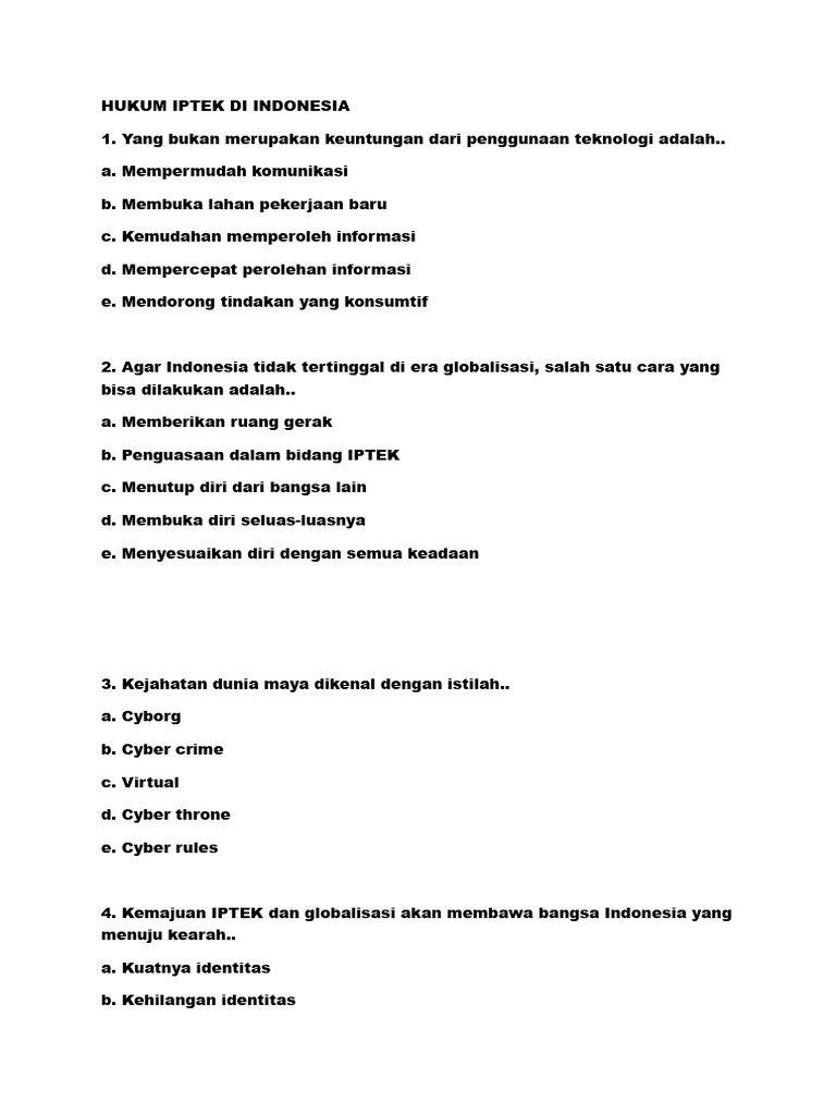 Soal PKN | PDF | Ilmu Sosial | Politik