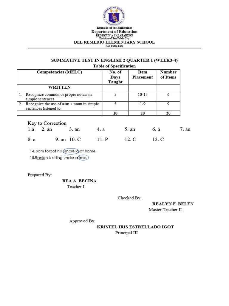 Q1 English ST2 | PDF
