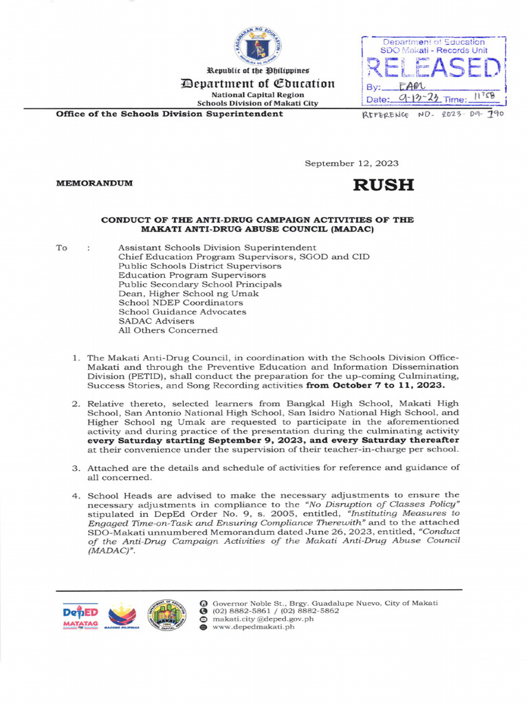 Um 190 Conduct of The Anti-Drug Campaign Activities of The Makati Anti ...