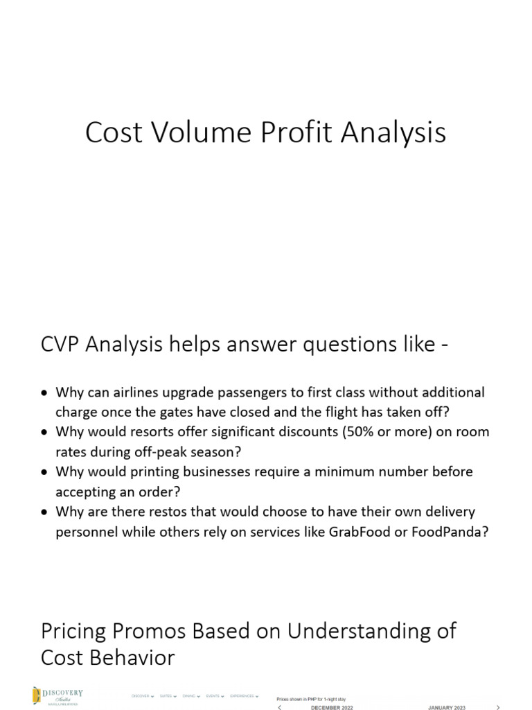 CVP Analysis | PDF
