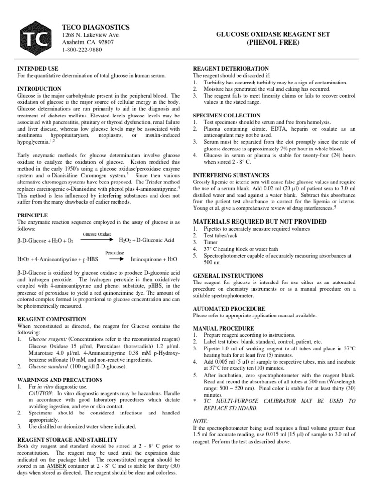 Glucose Oxidase Pdf Glucose Hydrogen Peroxide