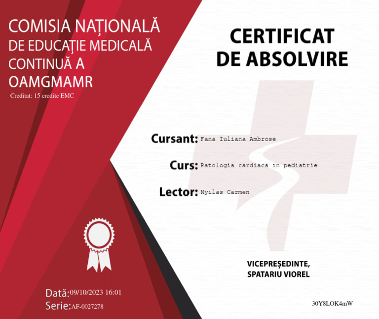 Certificat de Absolvire 3 | PDF