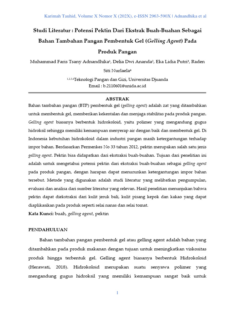 Jurnal BTP Gelling Agent | PDF | Sains & Matematika | Kesehatan Holistik