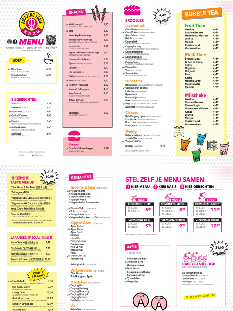 NIEUW Amazing Taste Menukaart 20220714 | PDF