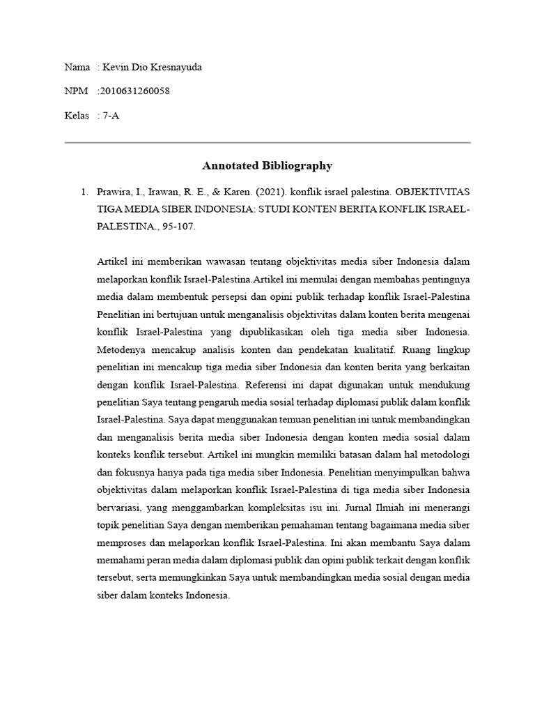 Annotated Bibliography | PDF | Social Science