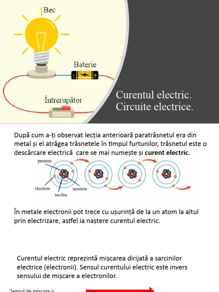 Curentul Electric Circuitul Electric | PDF