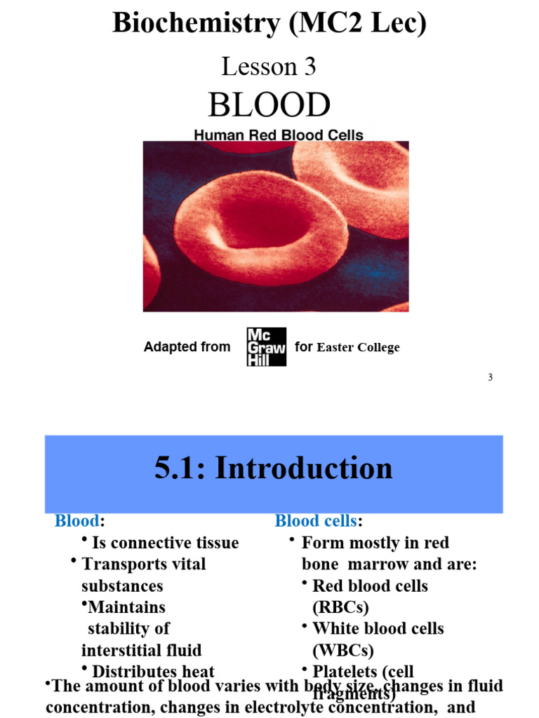 Lesson 3 Blood | PDF | Blood | White Blood Cell