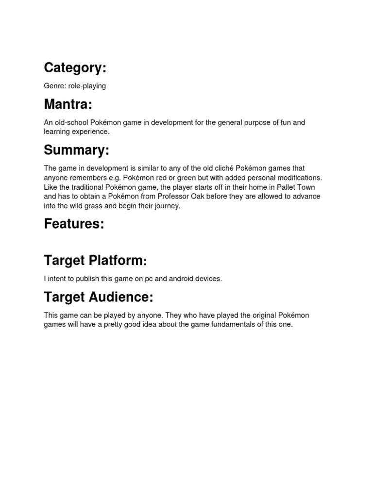 Retro Pokémon Game Development Guide | PDF | Games & Activities