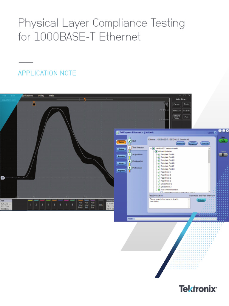 1000BASE-T Ethernet Compliance Test App Note 48W-61620-0 | PDF ...
