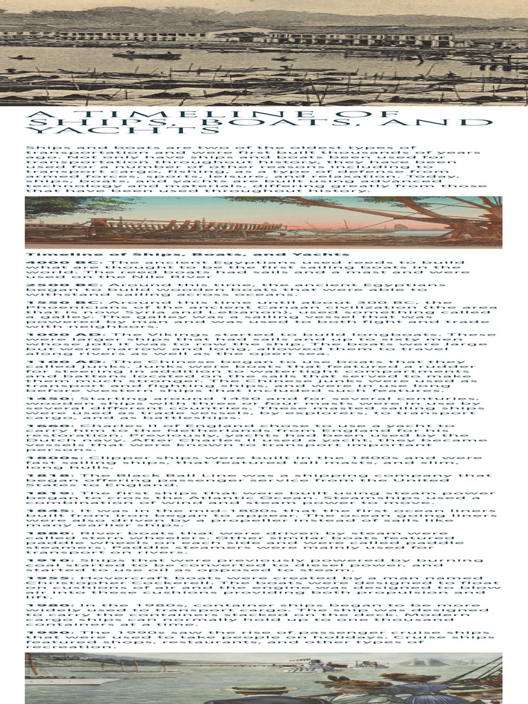 A Timeline of Ships, Boats, and Yachts HMY Yach | PDF