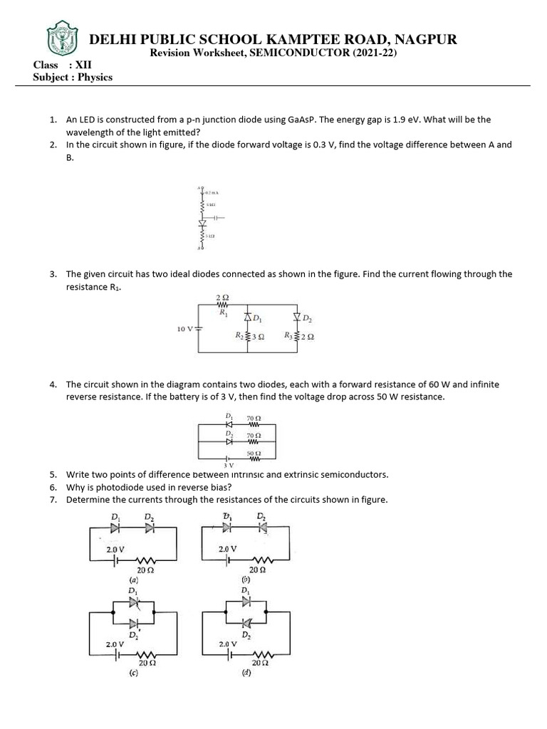 Revision Assignment Semiconductor | PDF