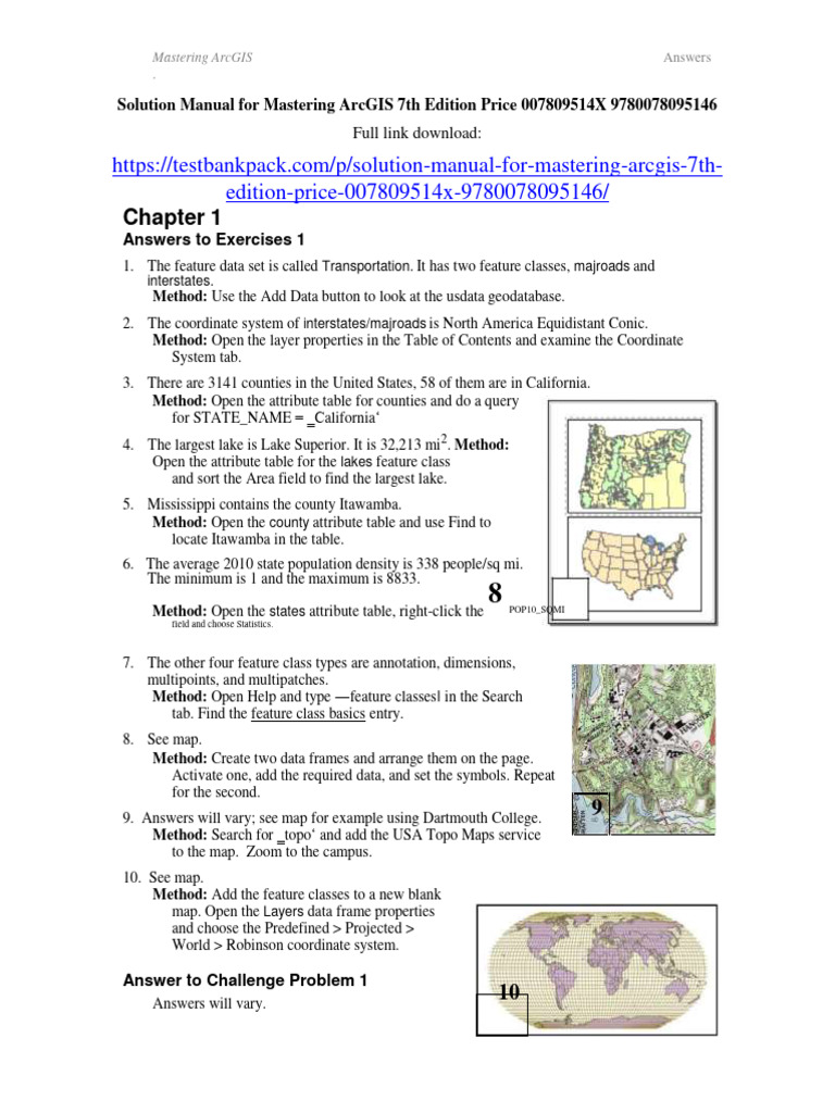 Solution Manual For Mastering ArcGIS 7th Edition Price 007809514X ...