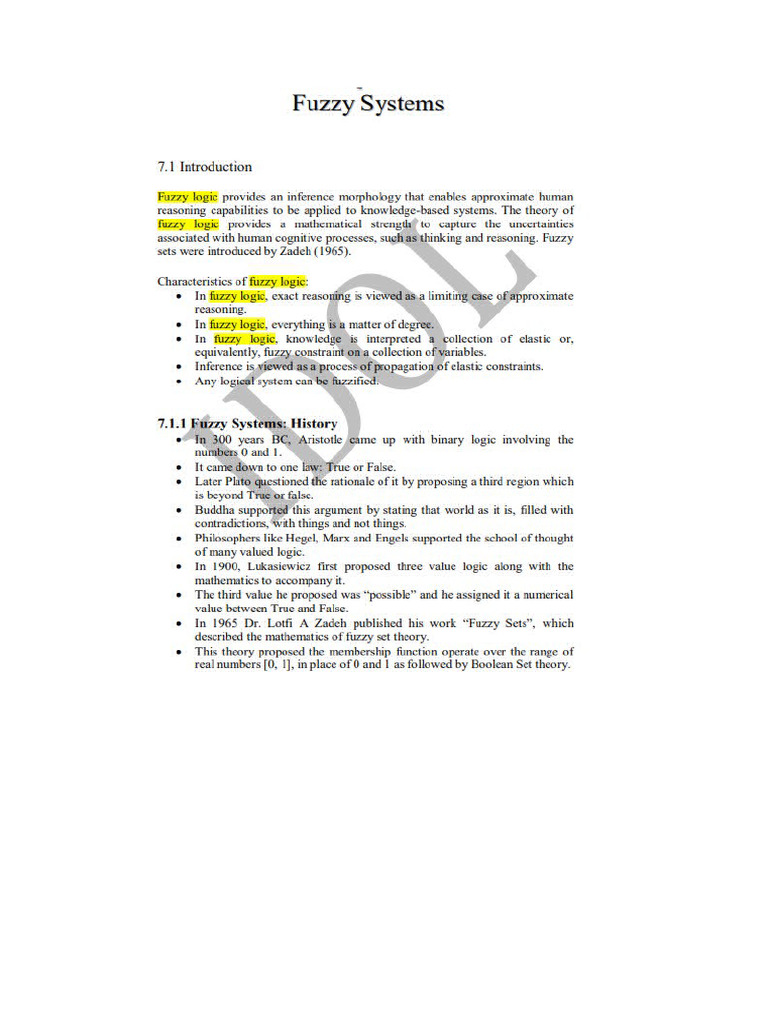 Unit 2 Fuzzy Logic And Fuzzification Pdf