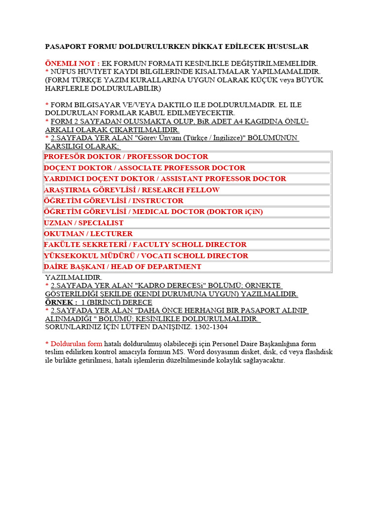 Yesil Pasaport Formu Doldurma Klavuzu2-1 | PDF