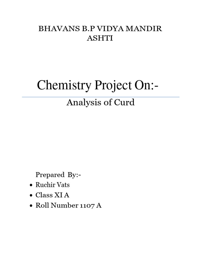 Analysis of Curd | PDF