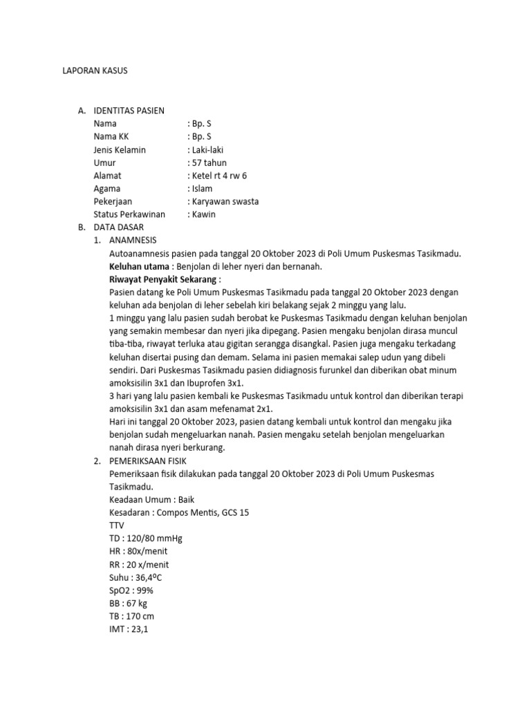 LAPORAN KASUS - Karbunkel | PDF